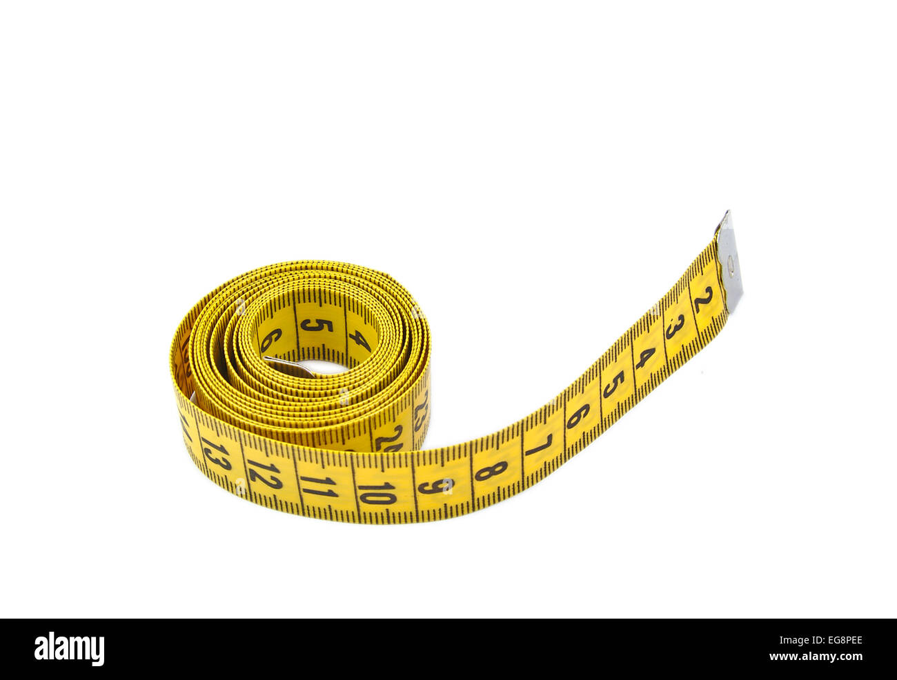 Tape measure isolated on white background Stock Photo - Alamy