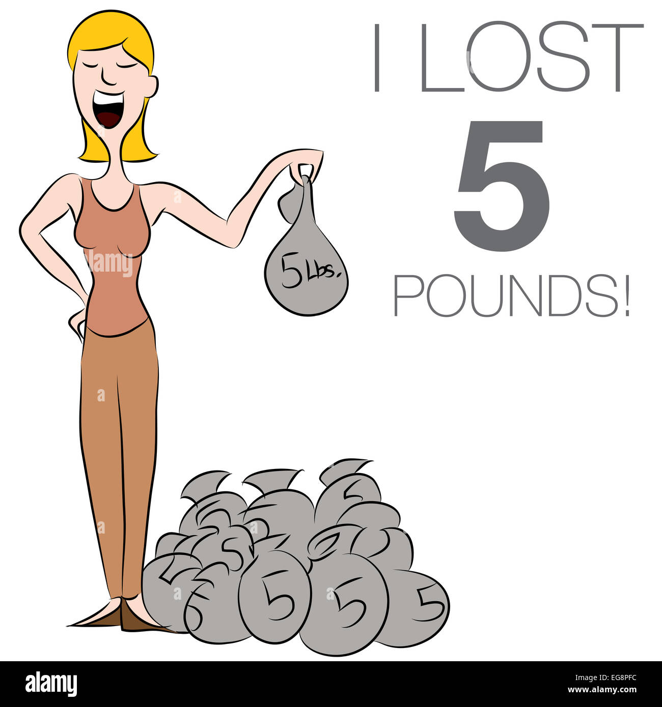 An image of a woman dropping pounds of weight Stock Photo - Alamy