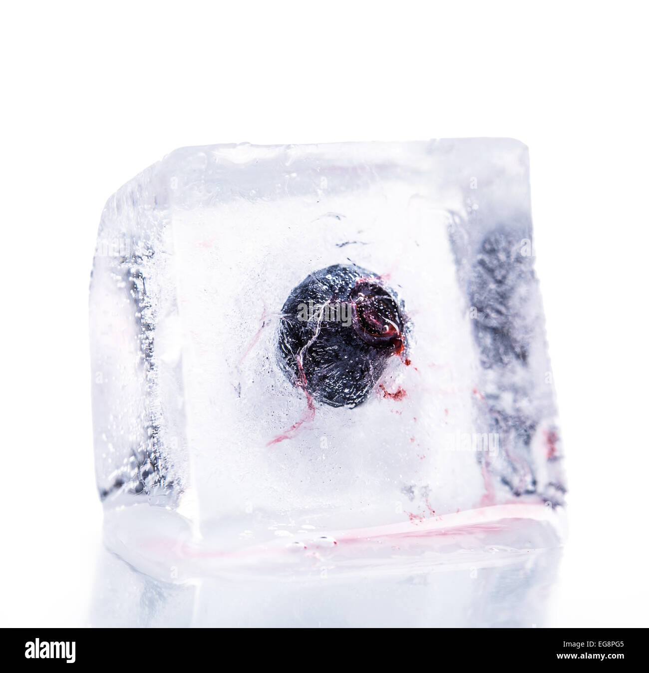 ice white frozen isolated blueberry cube fruit food Stock Photo - Alamy