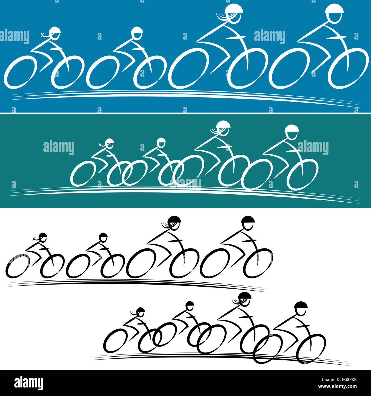 Stick figure cycling hi-res stock photography and images - Alamy