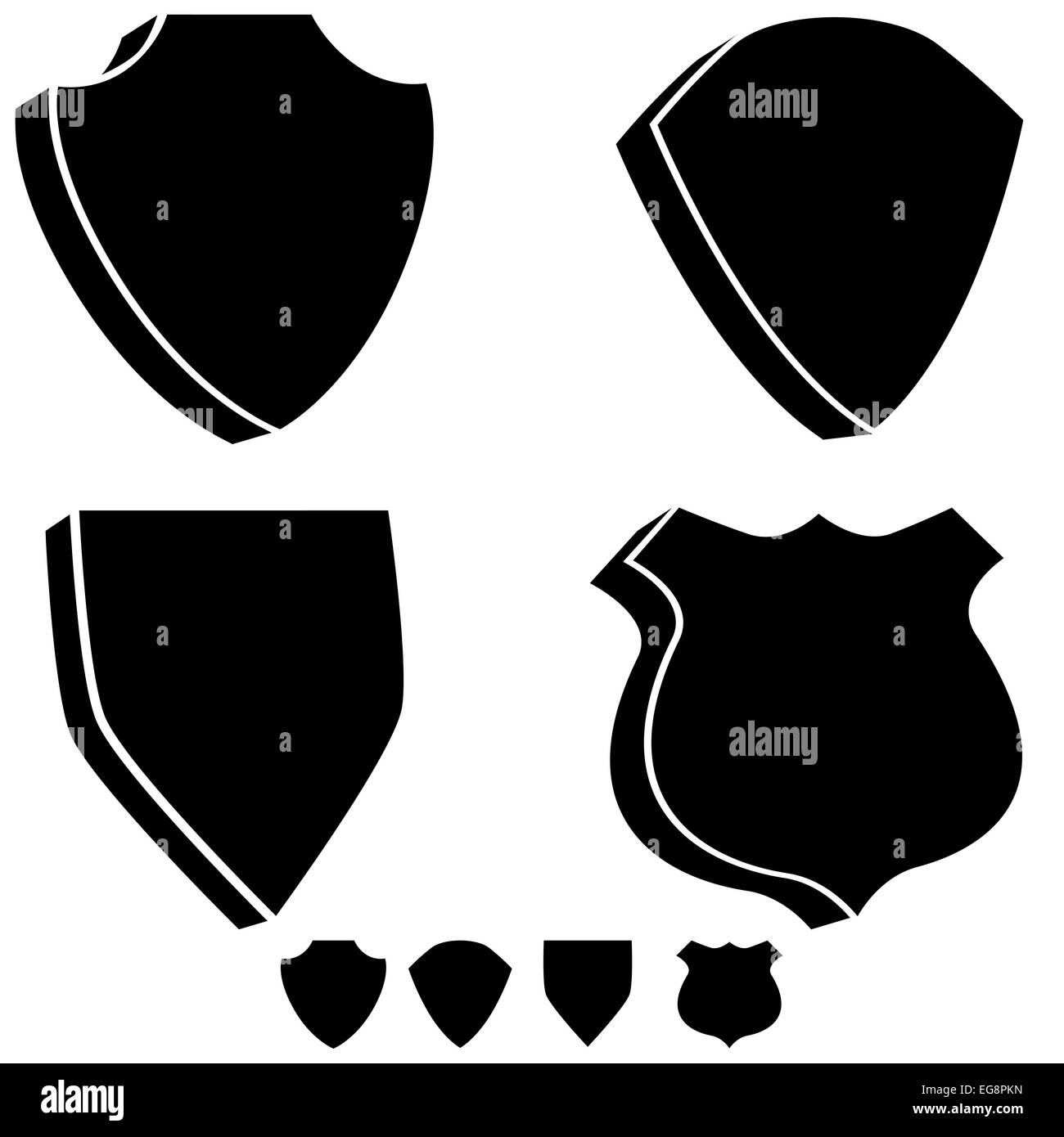 An image of a 3D shields Stock Photo - Alamy