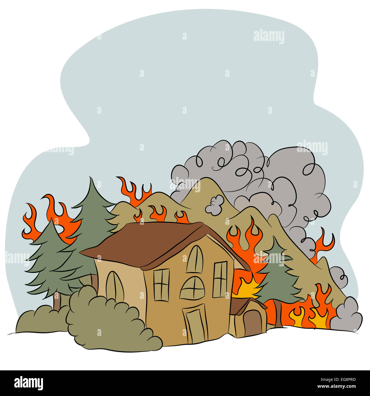 Forest fire smoke Cut Out Stock Images & Pictures - Alamy