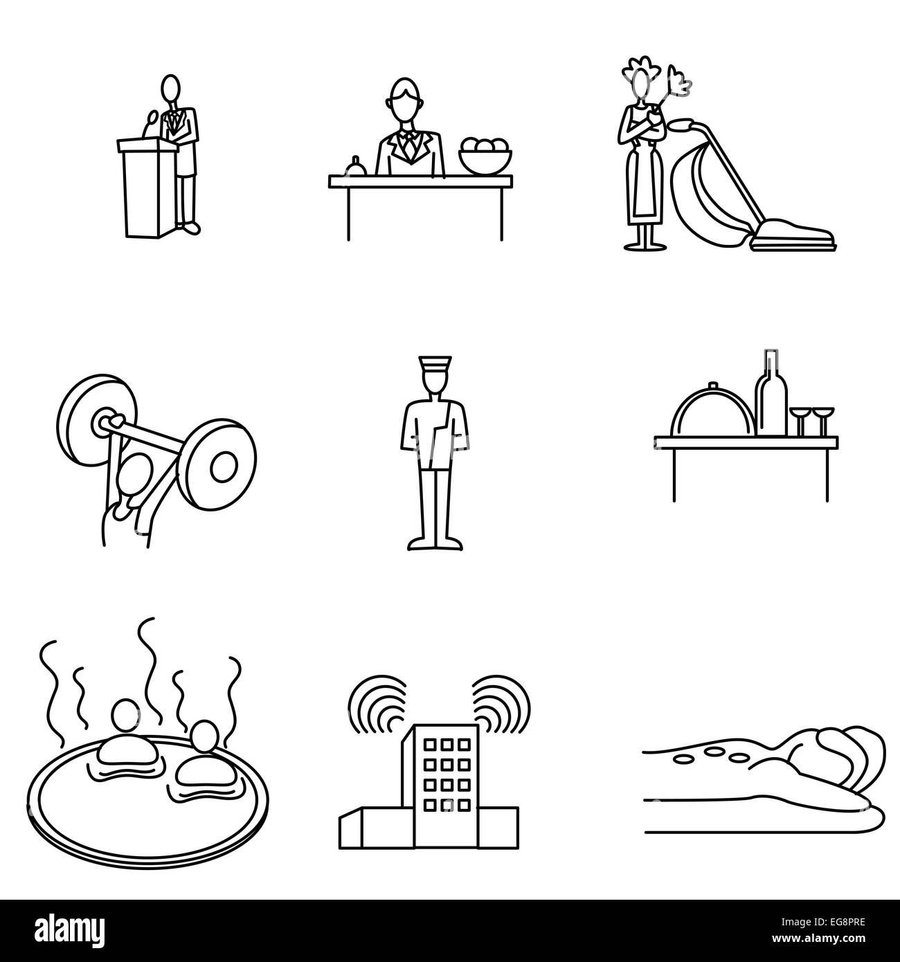 Room cleaning hotel Cut Out Stock Images & Pictures - Alamy