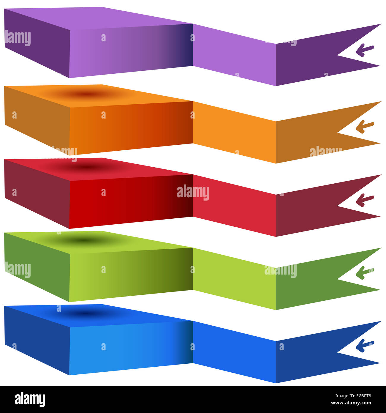 An image of a 3d stacked category chart Stock Photo - Alamy
