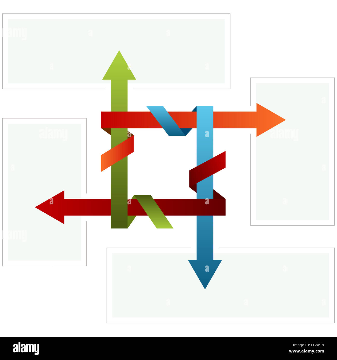 An image of a 3d folded arrow chart Stock Photo - Alamy