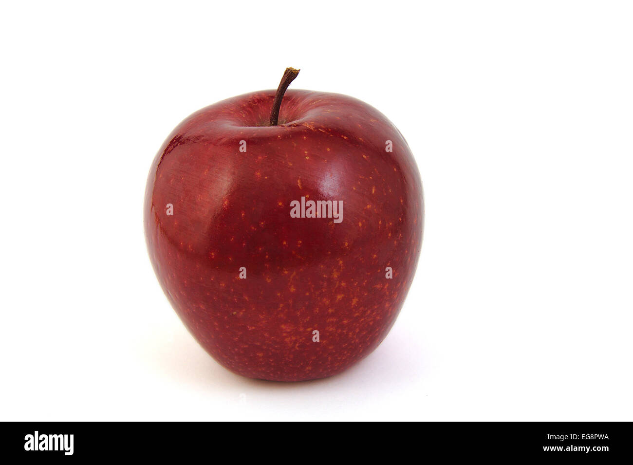 Red apple on white background Stock Photo - Alamy