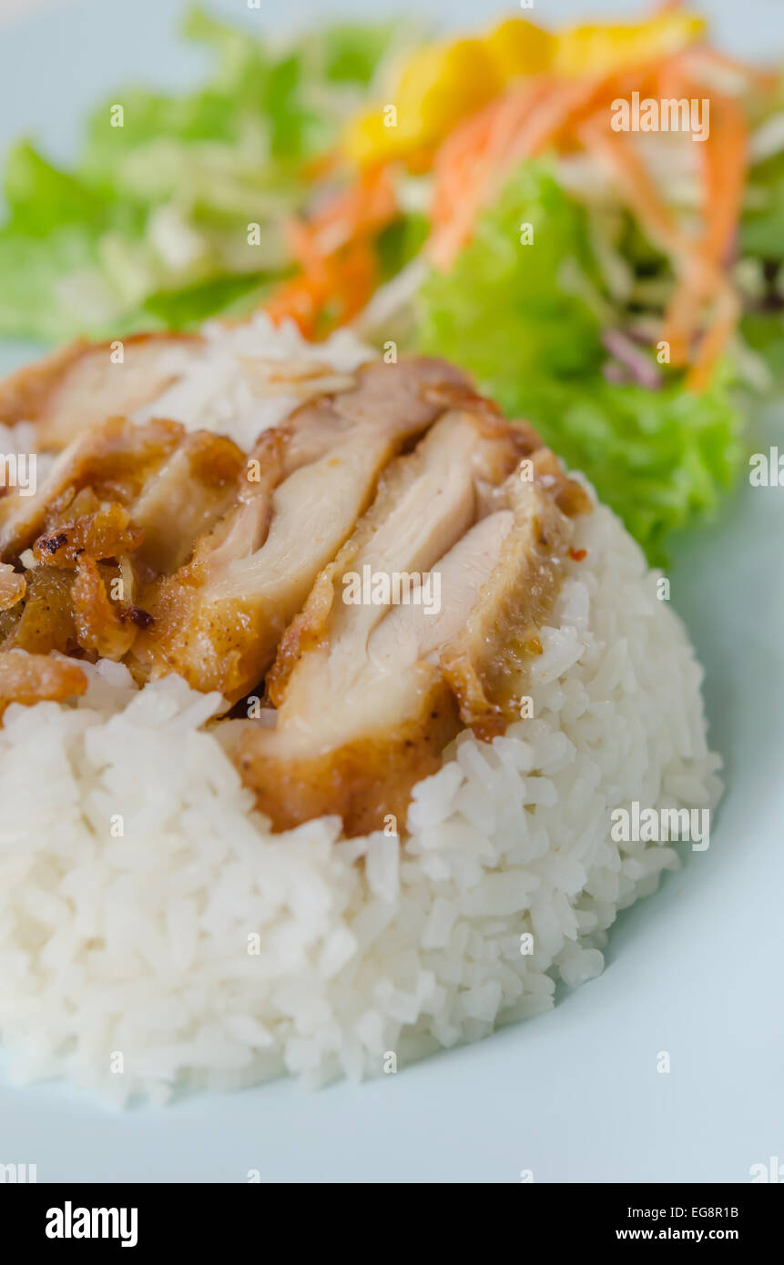 Chicken brown rice hi-res stock photography and images - Alamy