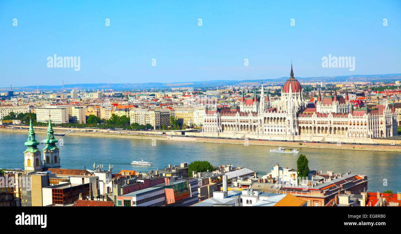 Panoramic view of Budapest, Hungary Stock Photo - Alamy