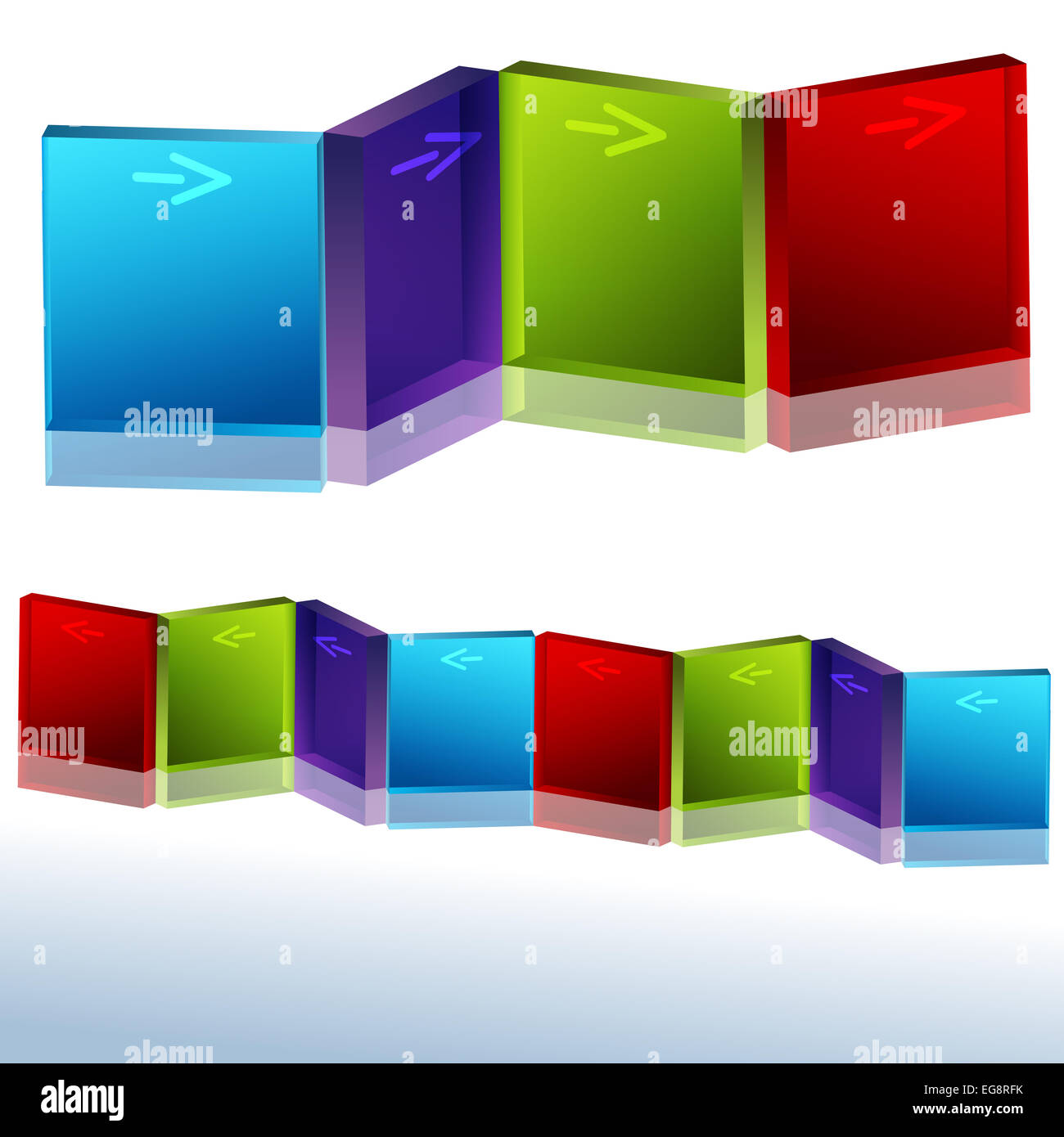 An image of an angled block 3d chart Stock Photo - Alamy