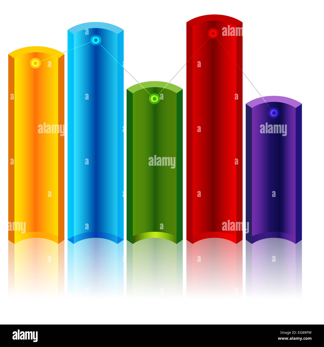 An image of a varying levels 3d chart Stock Photo - Alamy
