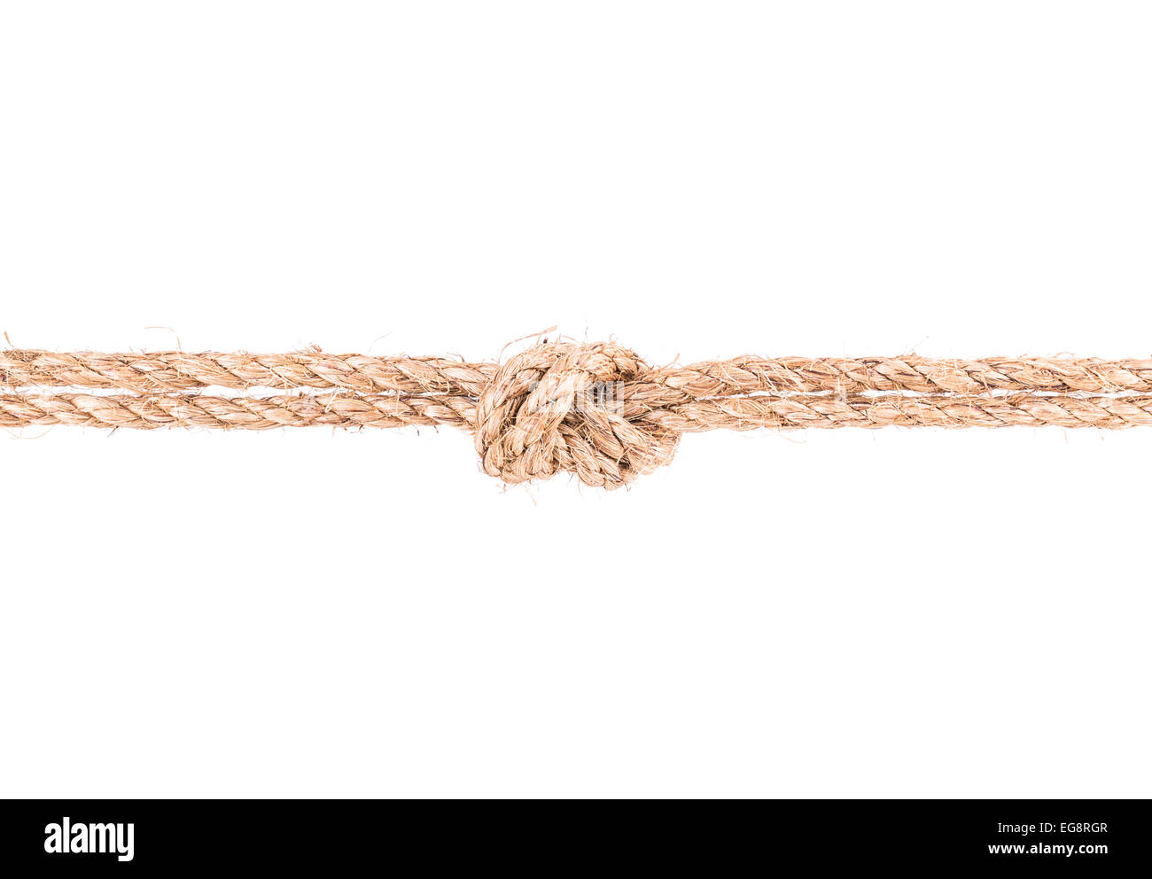 rope knot isolated white background cable Stock Photo - Alamy