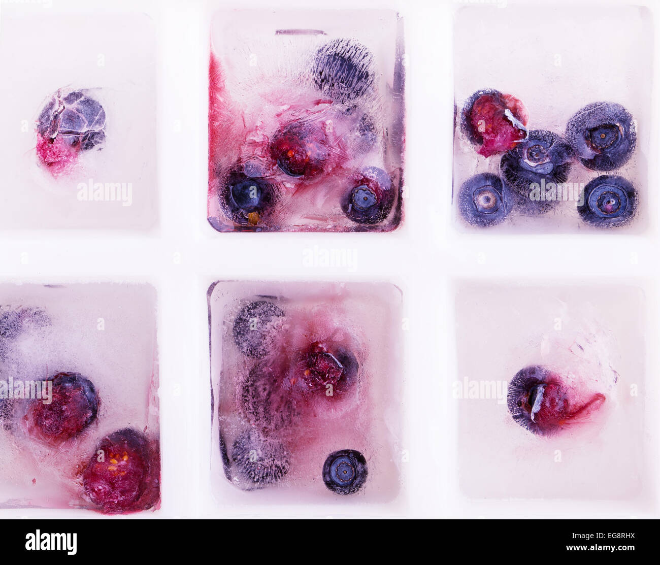 ice white frozen isolated blueberry cube fruit food Stock Photo - Alamy