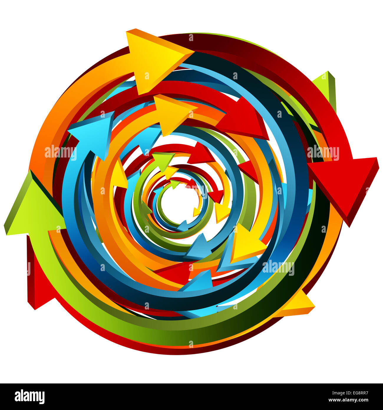 An image of a 3d arrow sphere Stock Photo - Alamy