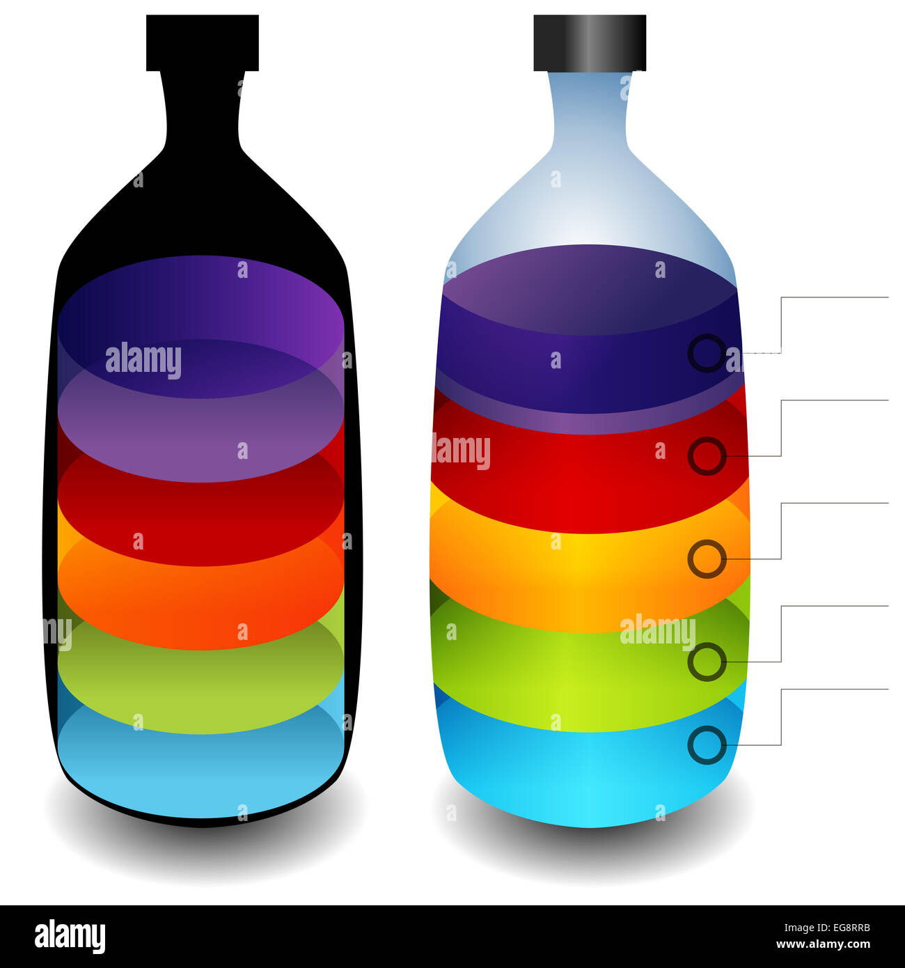 An image of 3d bottle chart Stock Photo - Alamy