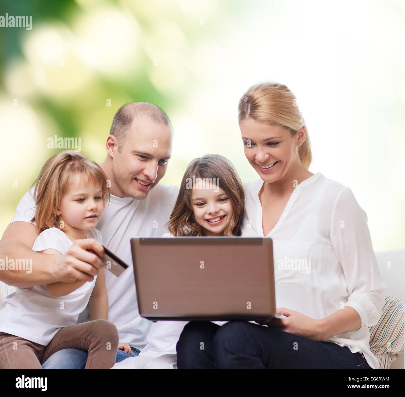 Happy teen girls home laptop hi-res stock photography and images - Alamy