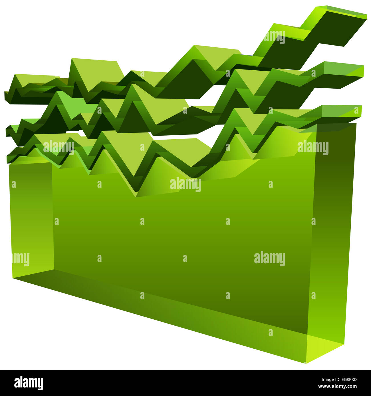 An image of a 3d line chart Stock Photo - Alamy