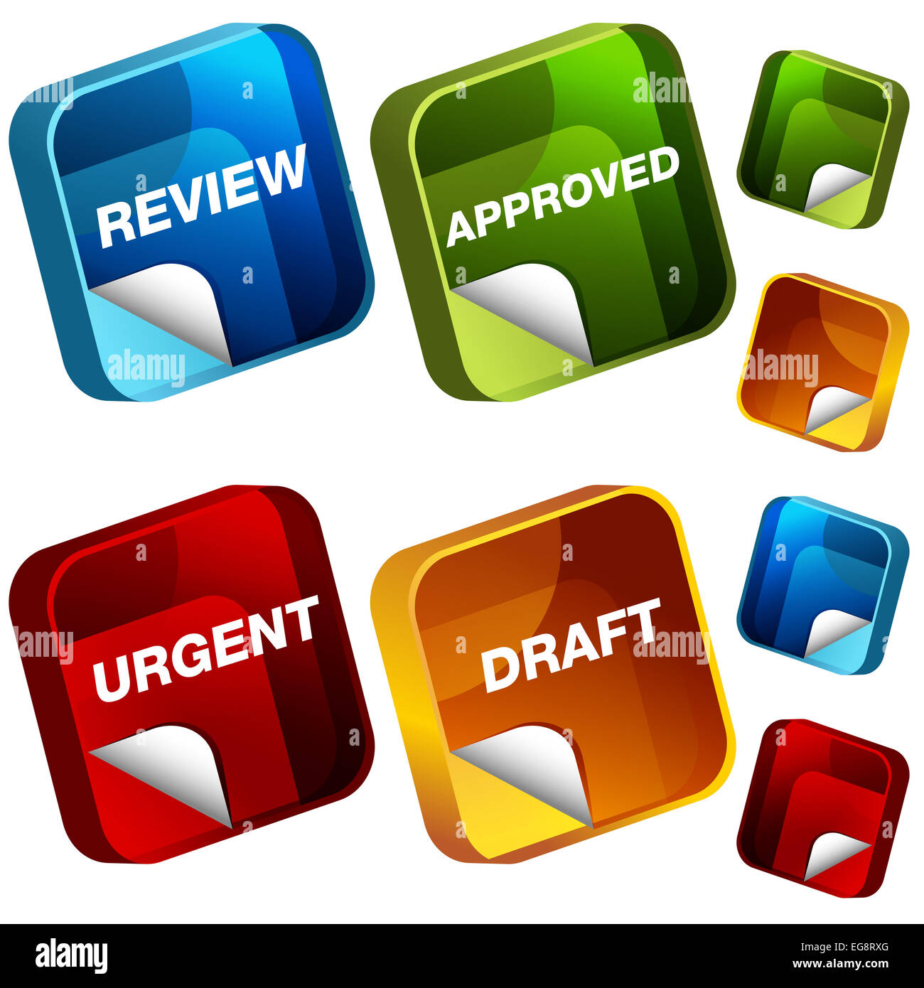 An image of 3d label icons Stock Photo - Alamy