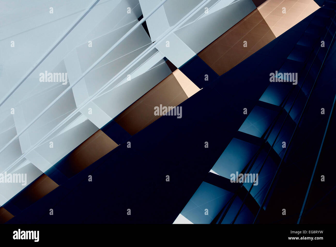 Abstract architecture composition. Combination of modern architectural ...