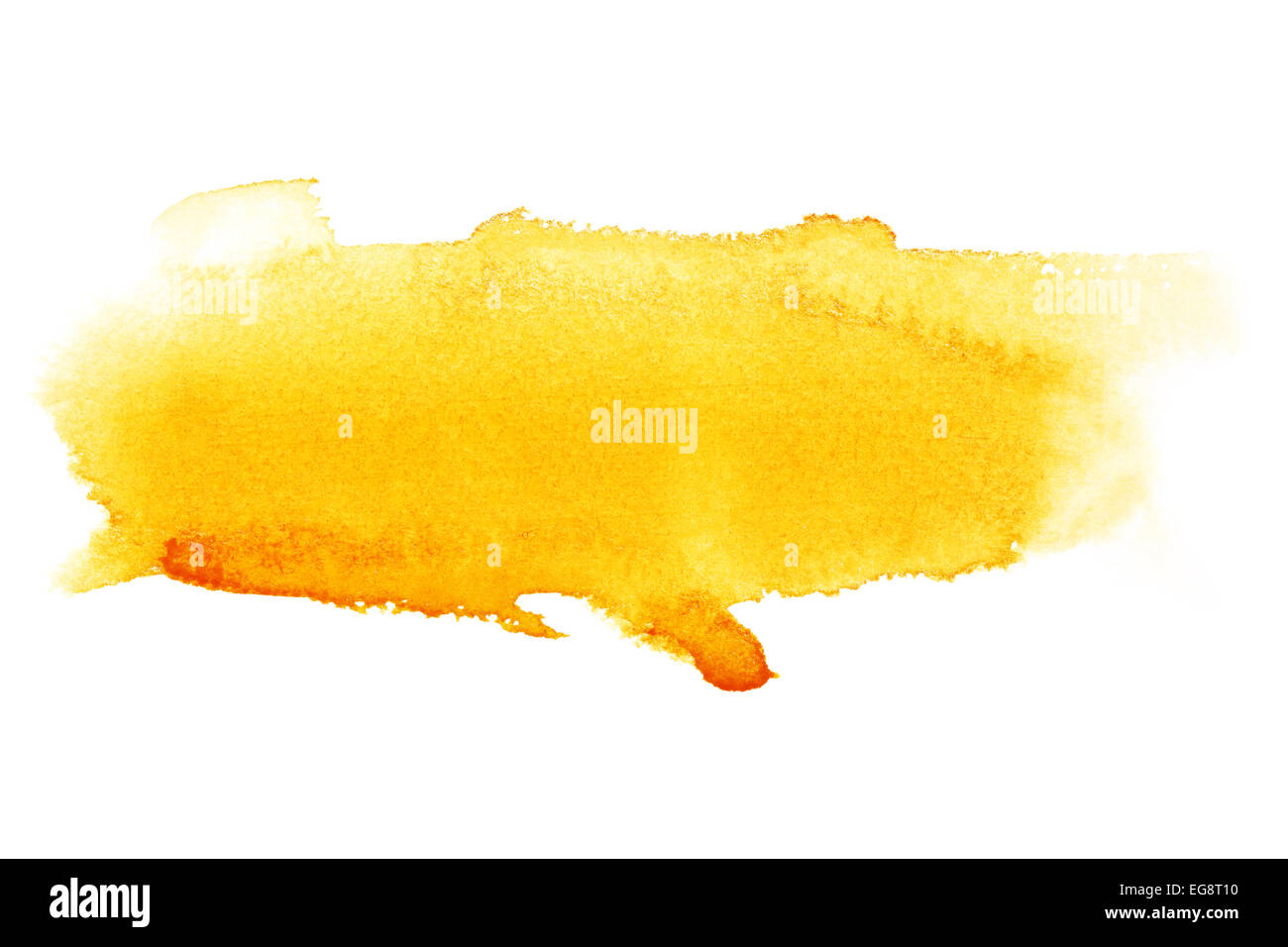 Orange watercolor brush strokes - space for your own text Stock Photo ...