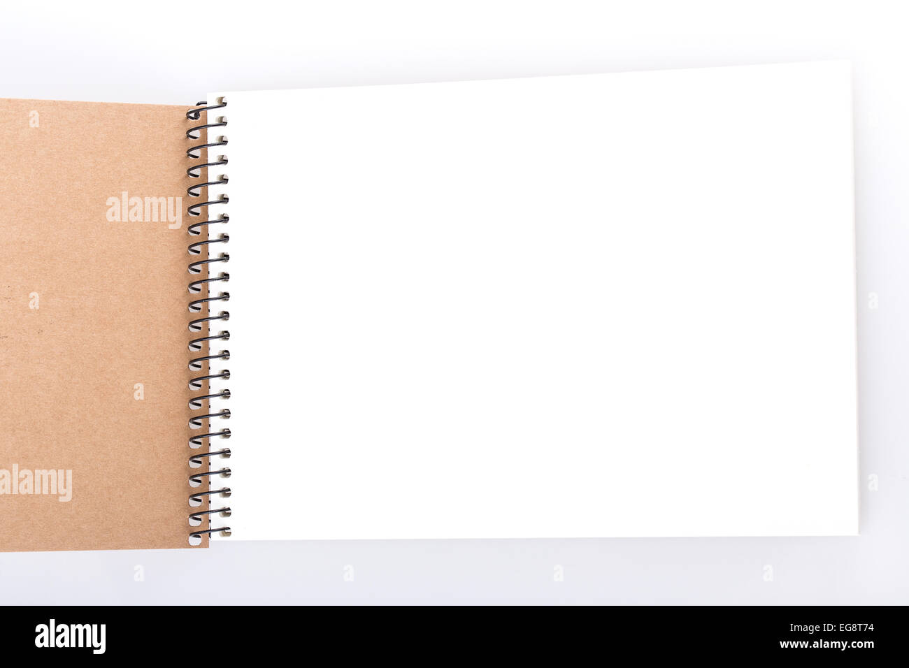 open notepad notebook pad spiral white Stock Photo - Alamy