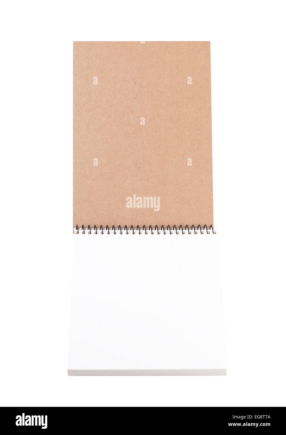 open notepad notebook pad spiral white Stock Photo - Alamy