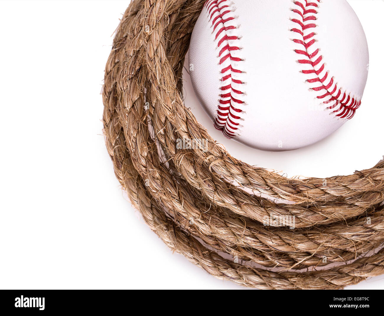 rope baseball ball isolated on white background Stock Photo - Alamy