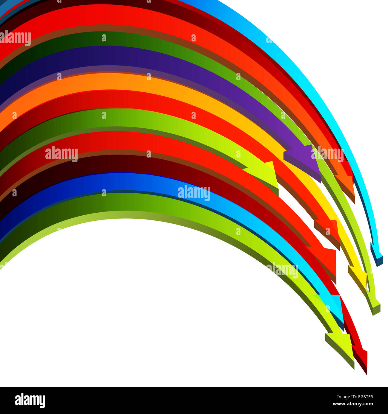 An image of 3d arrows curving over each other Stock Photo - Alamy