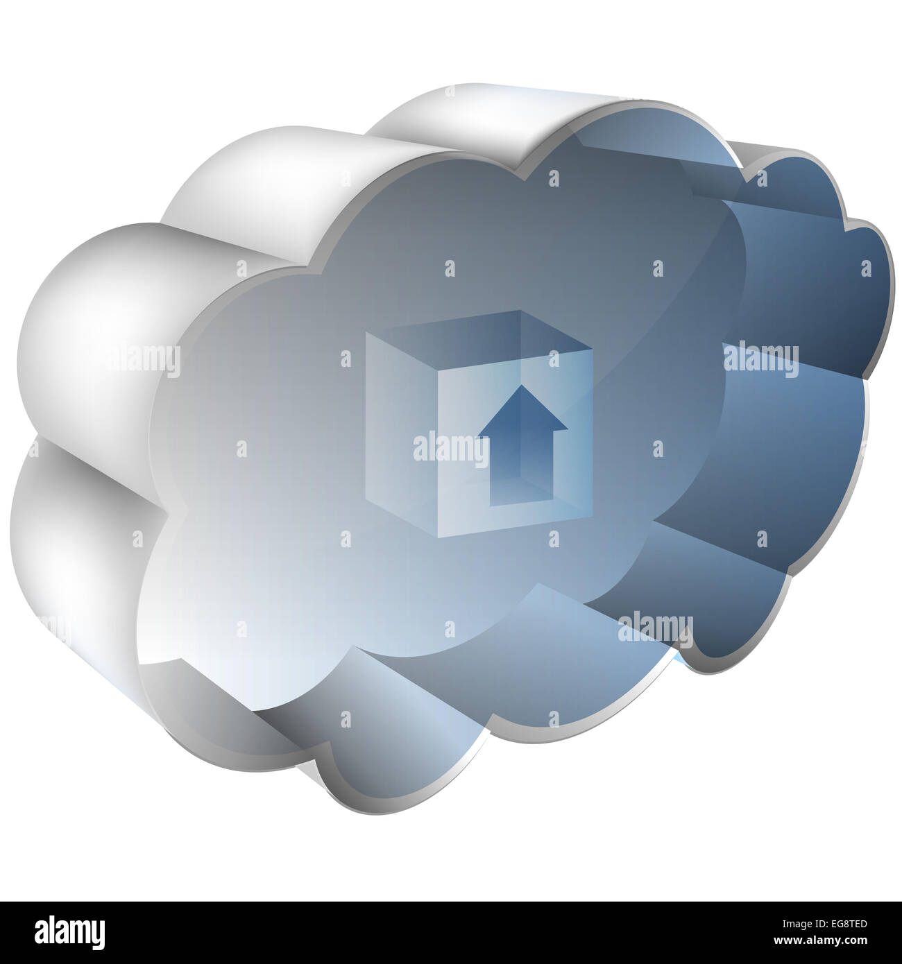 An image of a 3D cloud server Stock Photo - Alamy
