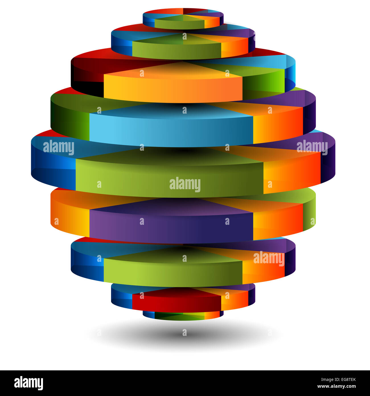 An image of a 3d pie chart sphere Stock Photo - Alamy