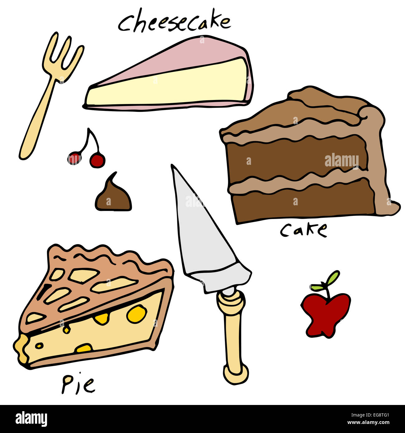 An image of cake and pie desserts Stock Photo - Alamy