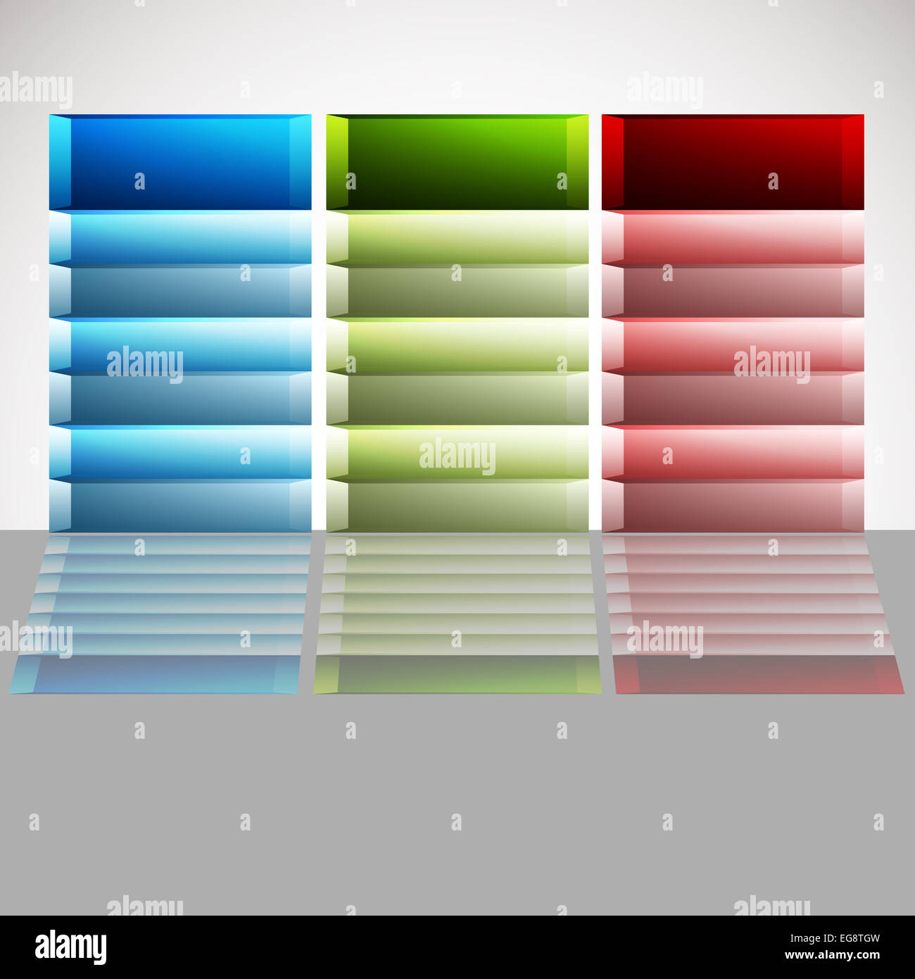 An image of a 3d category chart Stock Photo - Alamy