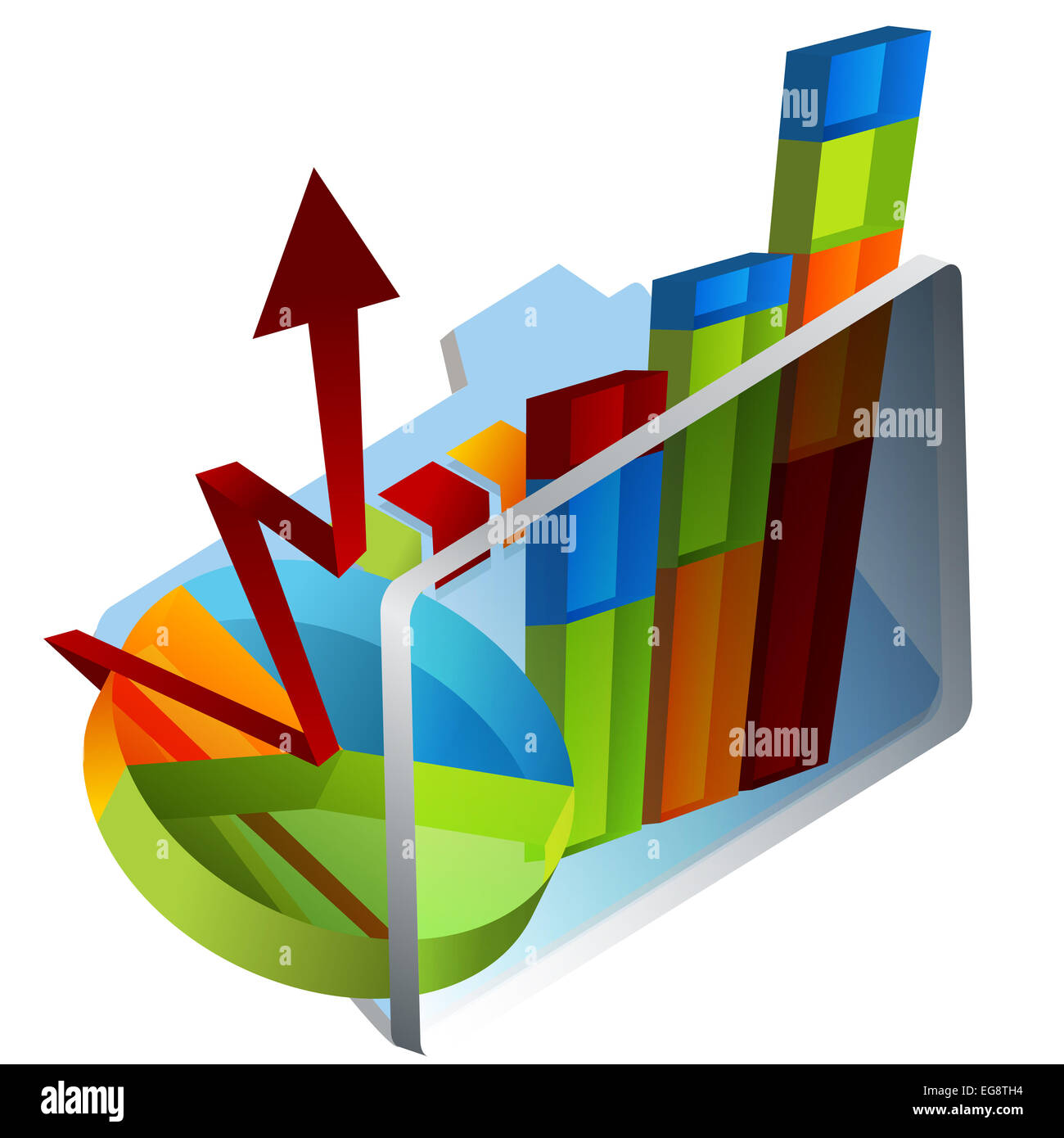 An image of a 3d chart folder Stock Photo - Alamy