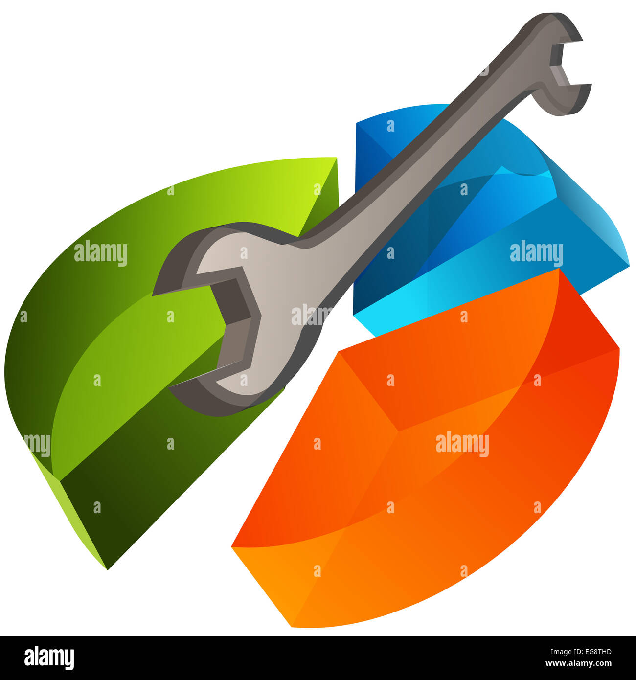 Broken pie chart hi-res stock photography and images - Alamy