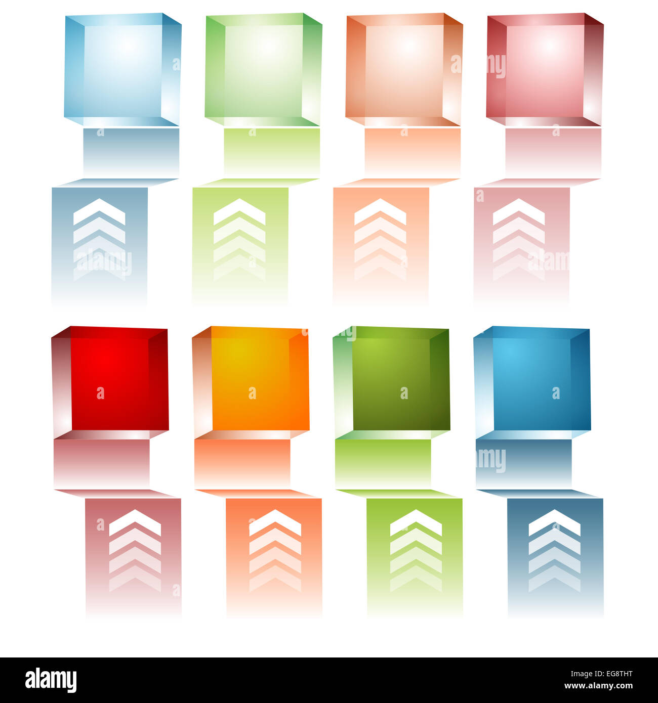 An image of a set of 3d menu cubes Stock Photo - Alamy