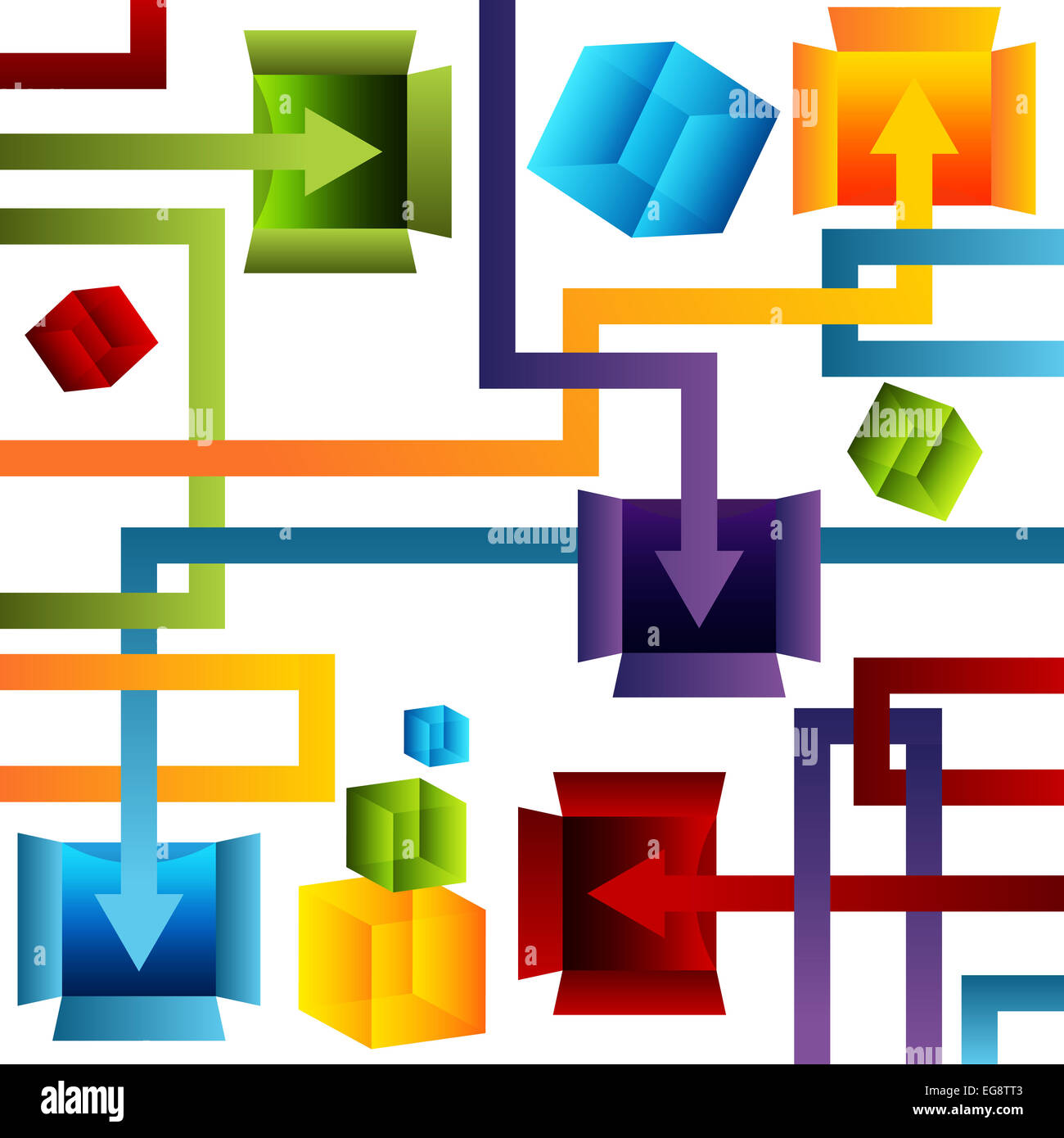 An image of a 3d container management chart Stock Photo - Alamy