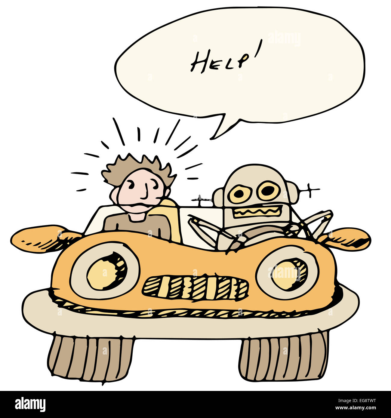 Driving cartoon hi-res stock photography and images - Alamy