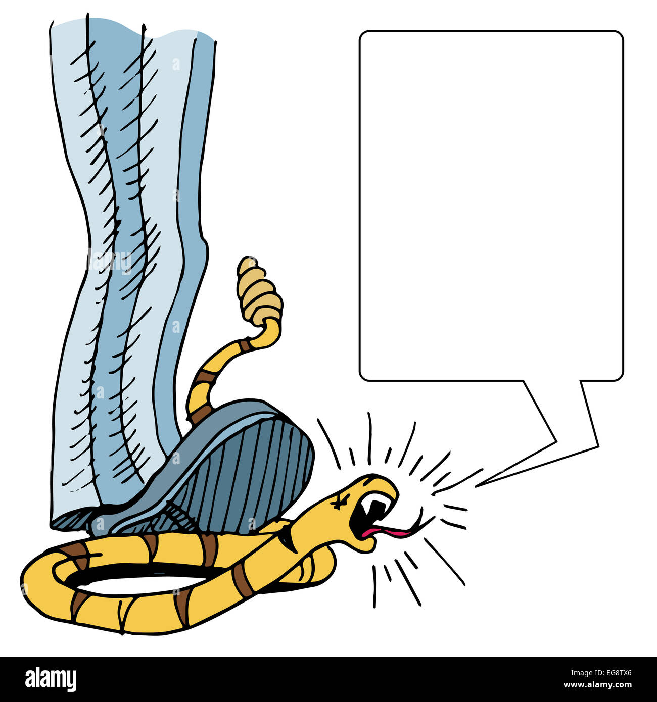 An image of Uncle Sam squashing a tea party snake Stock Photo - Alamy