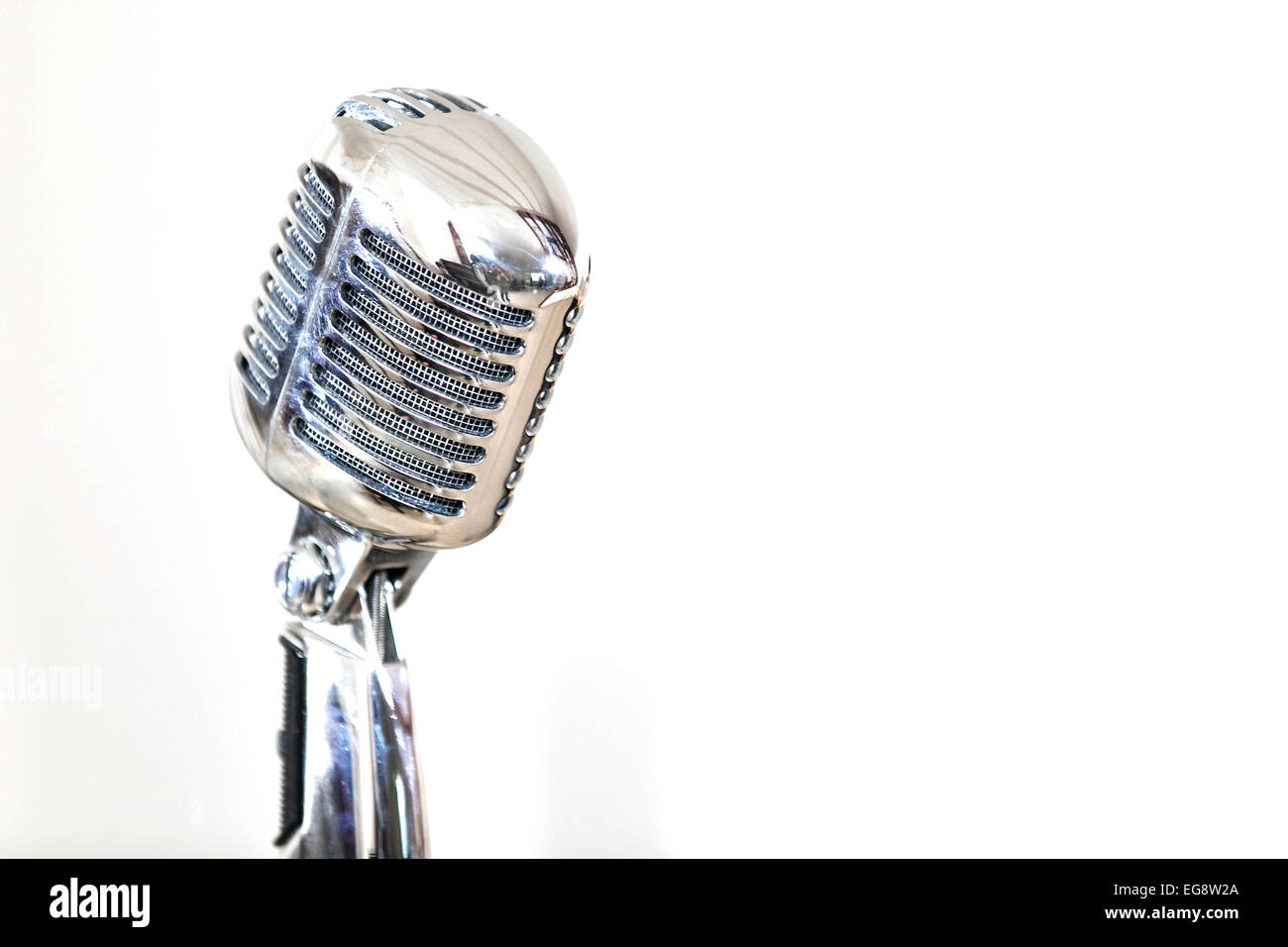 Detail shot of a classic style microphone Stock Photo - Alamy