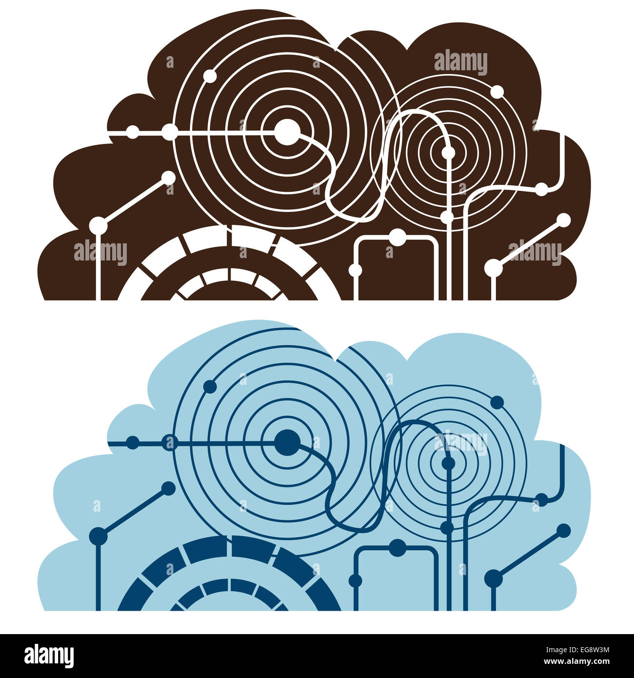 Network nodes cloud computing Cut Out Stock Images & Pictures - Alamy