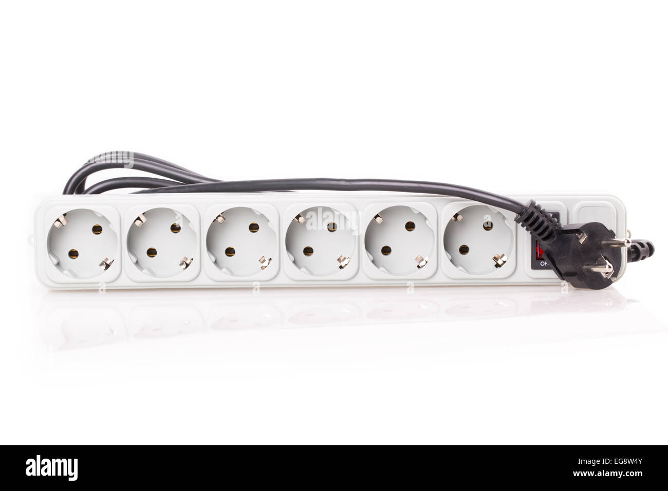 surge protector socket many power plug Stock Photo - Alamy
