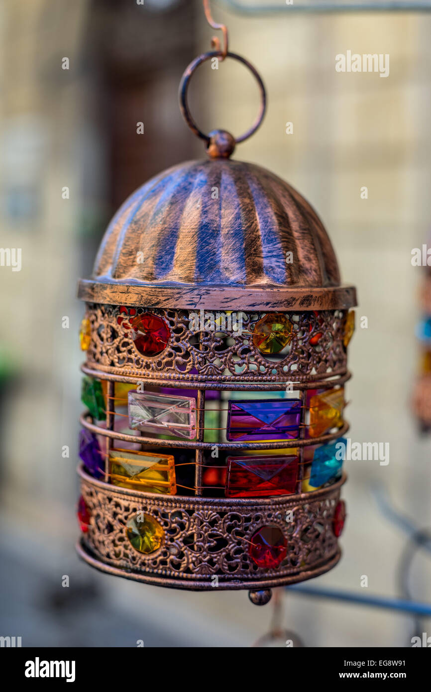 Copper box decorated with gems Stock Photo - Alamy
