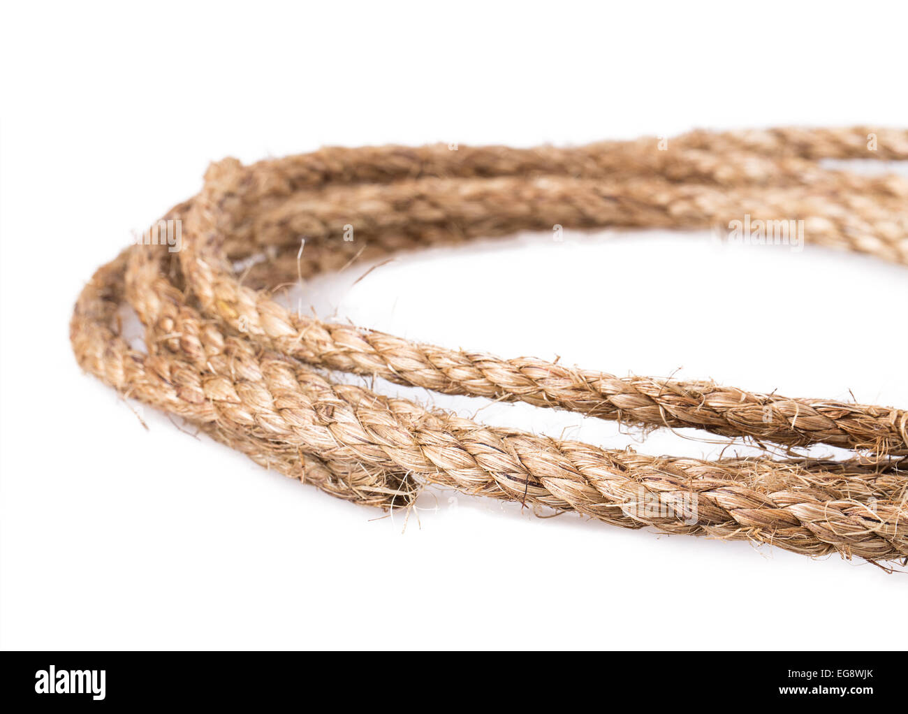 rope isolated white background tool Stock Photo - Alamy