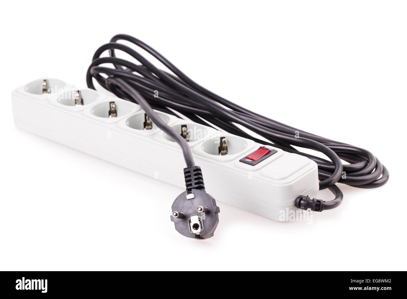 surge protector socket many power plug Stock Photo - Alamy