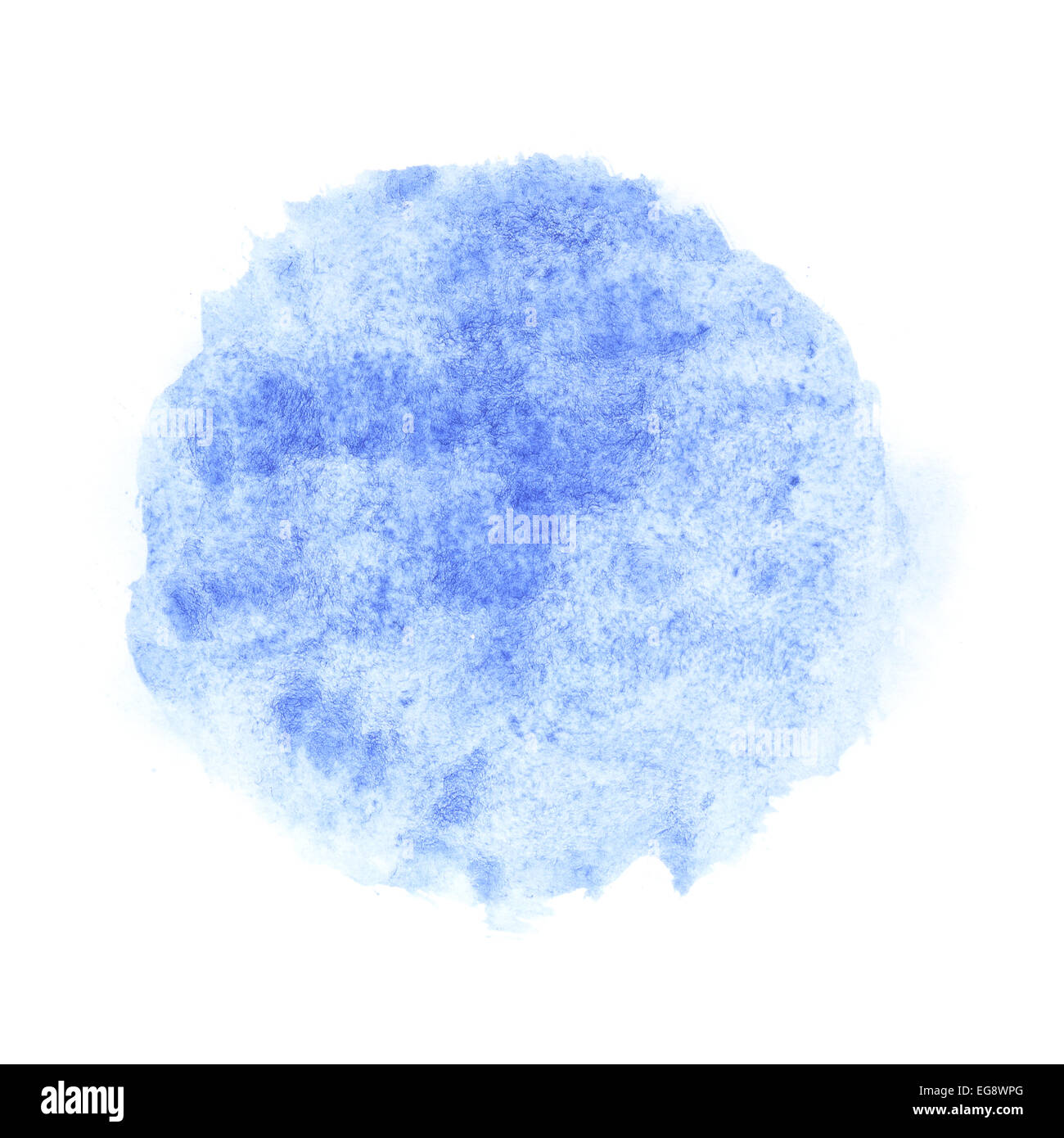 Blue round watercolor brush stroke - space for your own text Stock ...