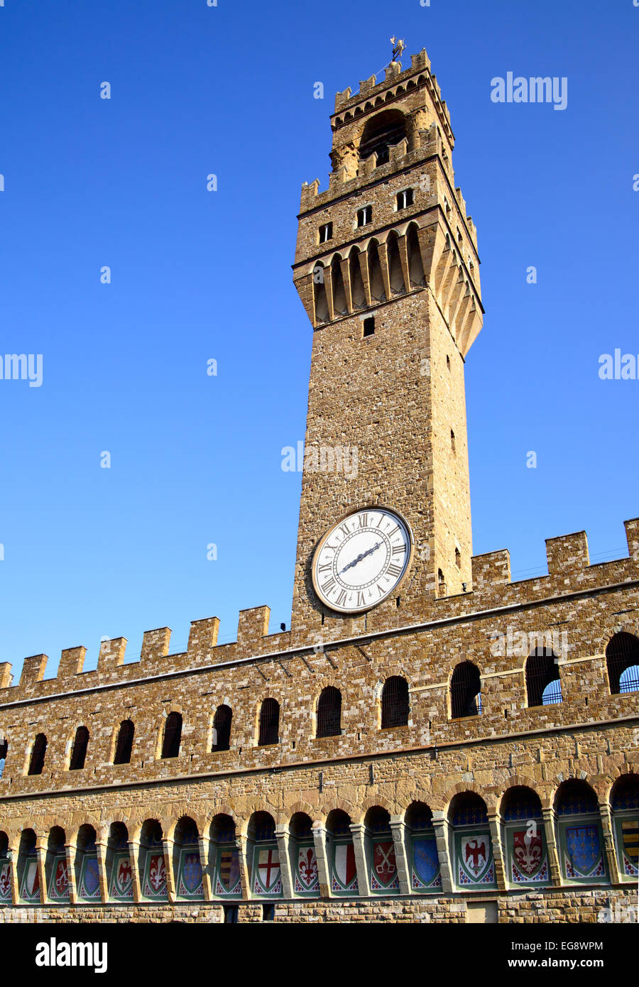 Famous tower of Palazzo Vecchio, Florence, Italy Stock Photo - Alamy