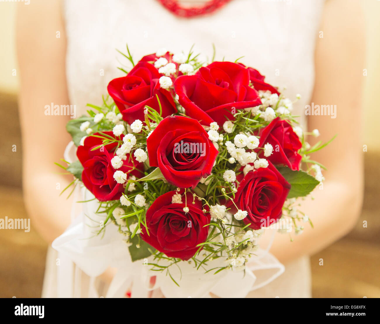 bride bouquet of flowers rose Stock Photo - Alamy