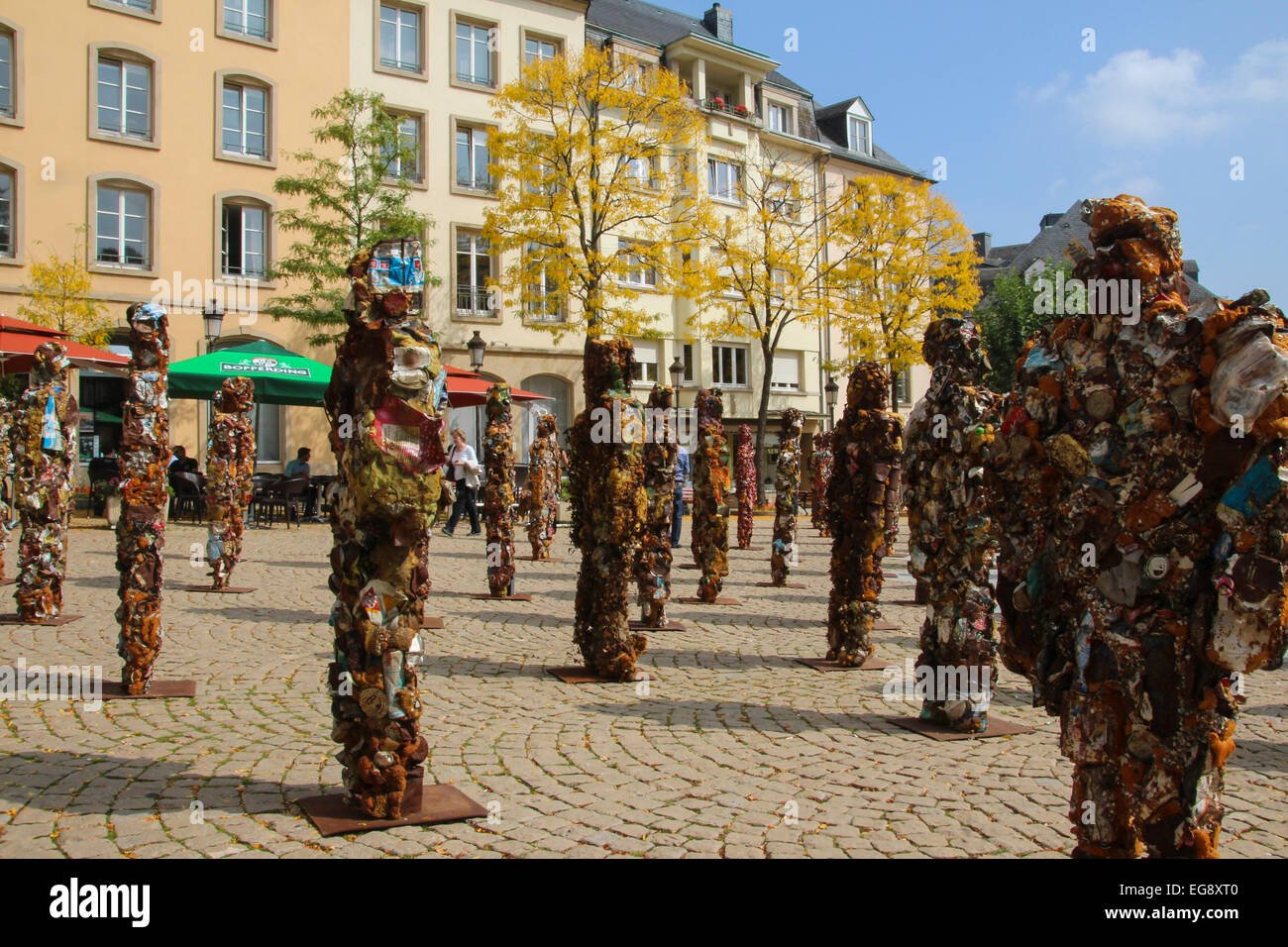 HA Schult's Trash People on display in Place Clairfontaine in ...