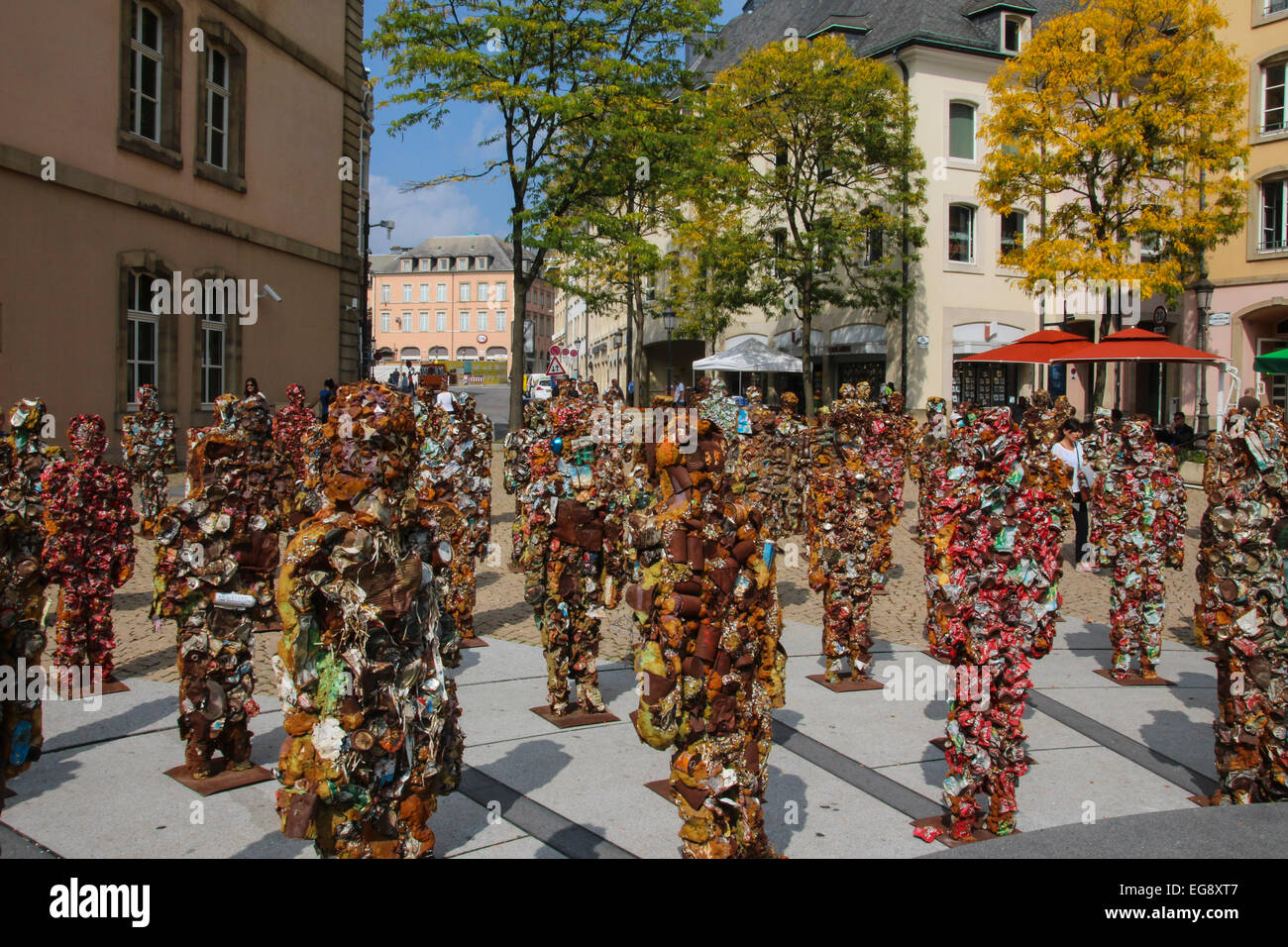 HA Schult's Trash People on display in Place Clairfontaine in ...