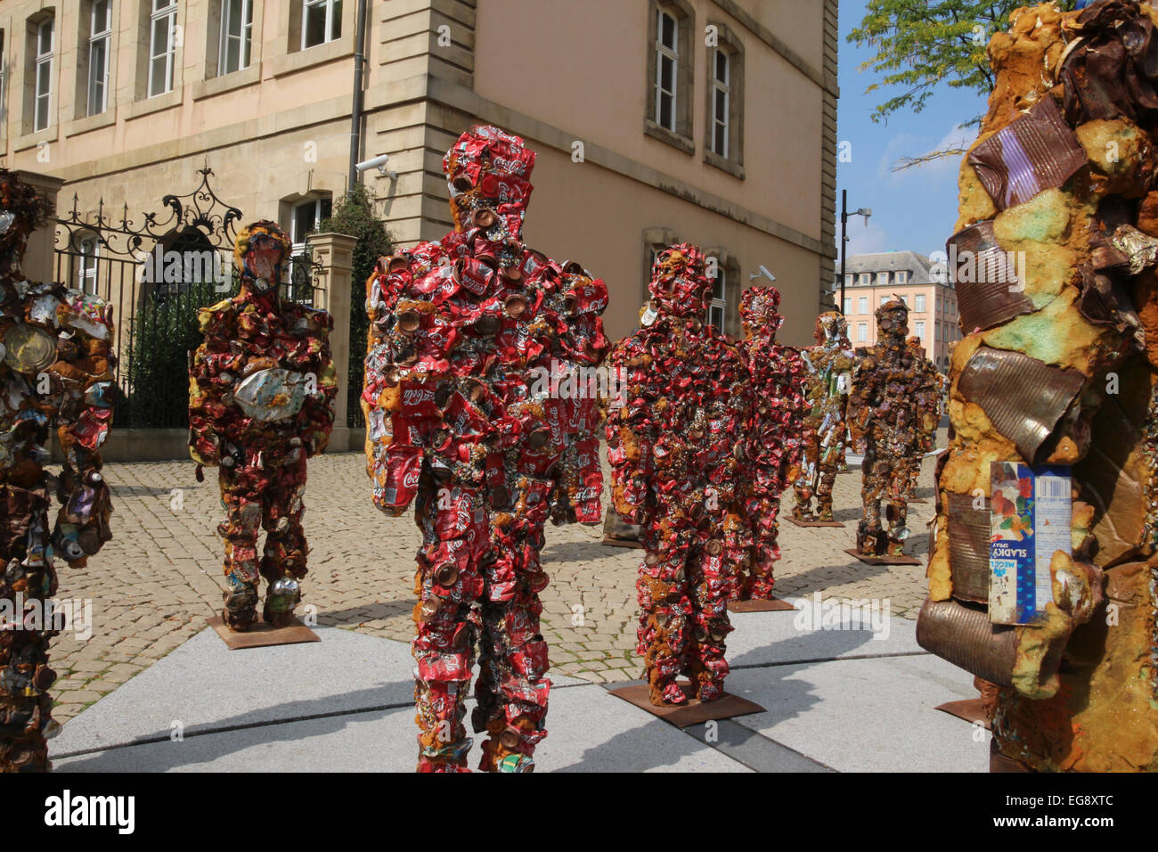 HA Schult's Trash People on display in Place Clairfontaine in ...