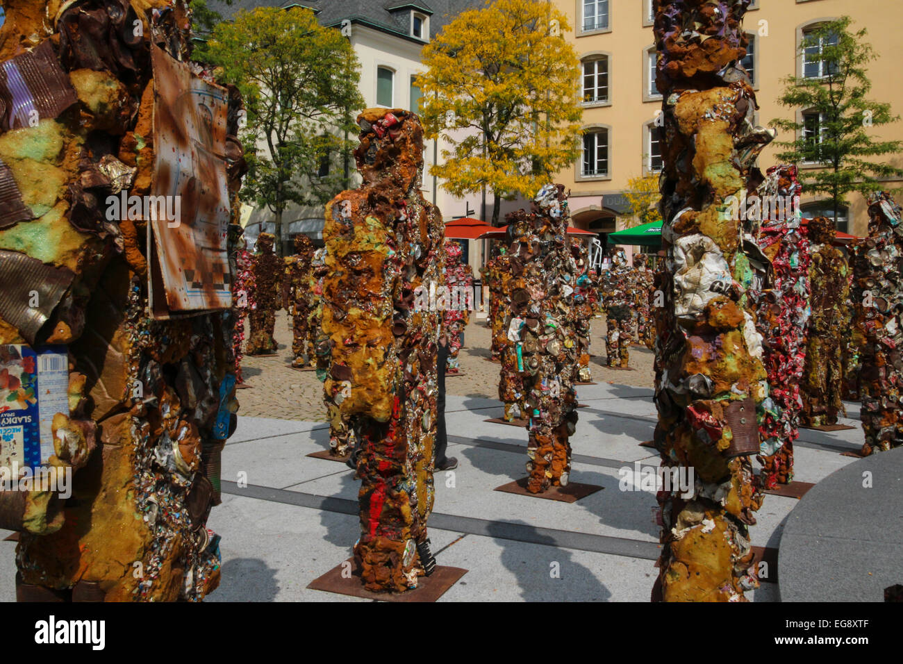 HA Schult's Trash People on display in Place Clairfontaine in ...